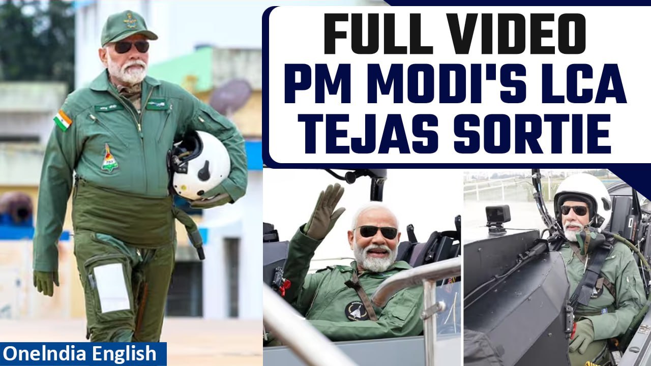 Watch: PM Narendra Modi flew a sortie on Tejas aircraft in Bengaluru ...