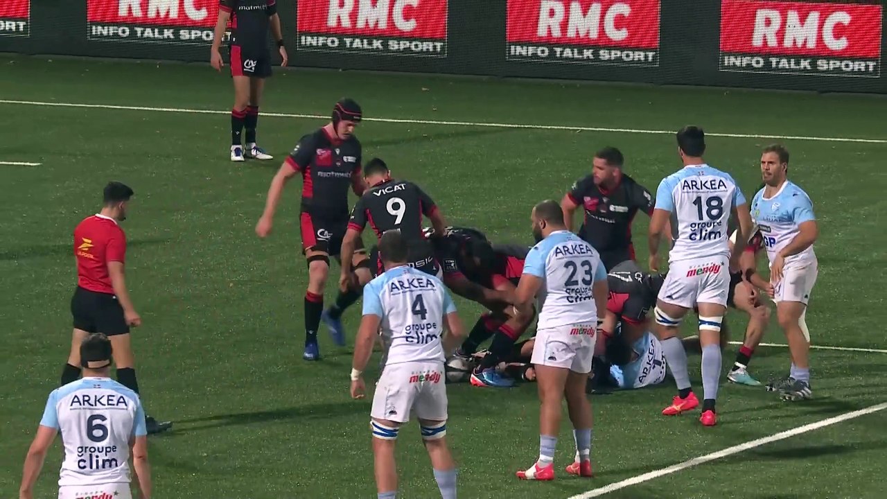 TOP 14 - Essai de Tom SPRING (AB) - LOU Rugby - Aviron Bayonnais ...