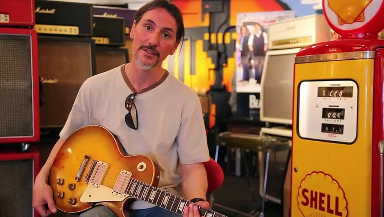 Marc Diglio plays a Gibson Les Paul 1959 Standard at Rumble Seat Music ...