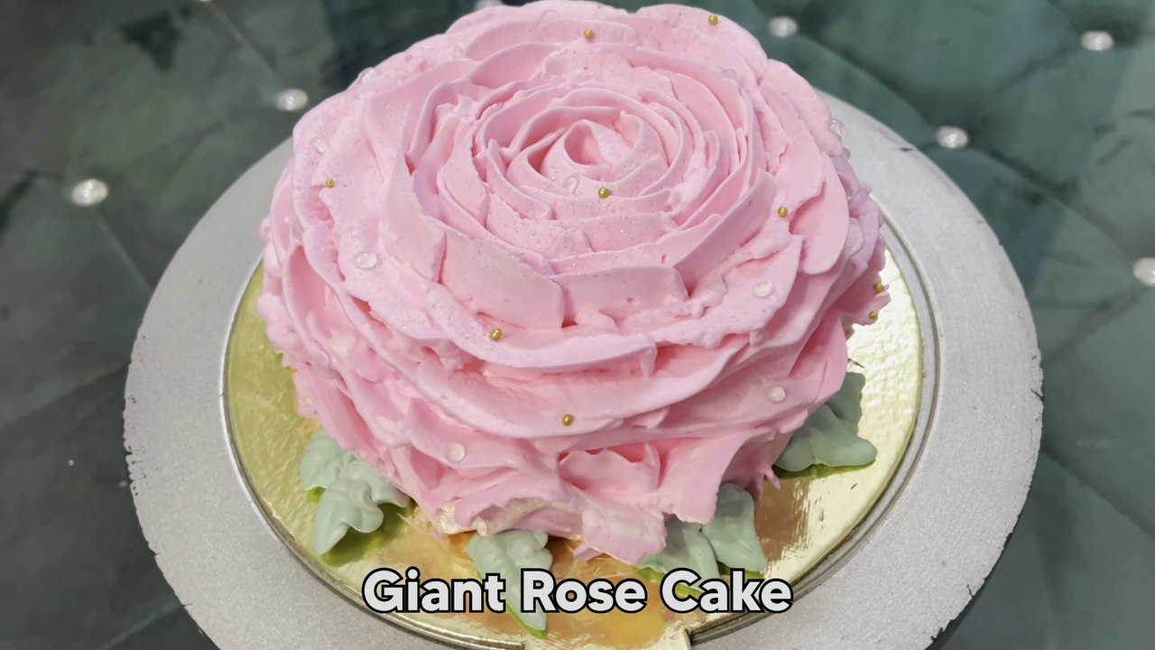 Giant Pink Rose Cake | Big Rose Cake For Valentine's Day | बड़ा गुलाब ...