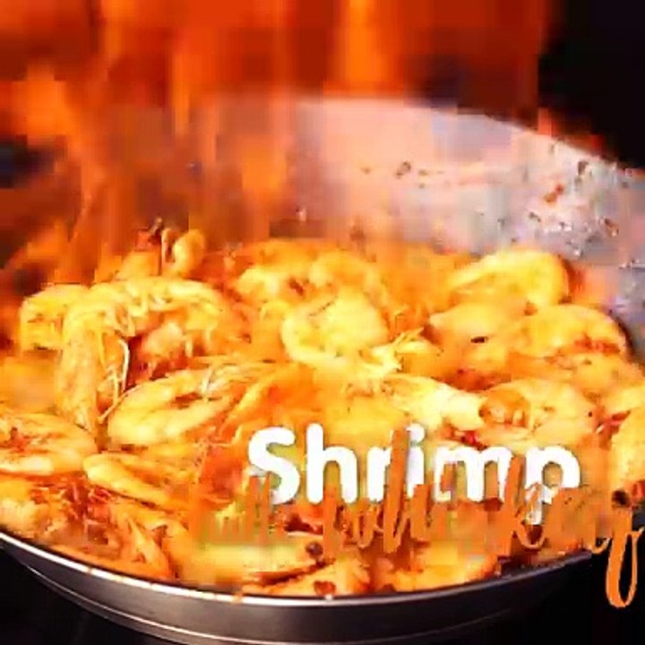 Shrimp flambé with whiskey - video Dailymotion