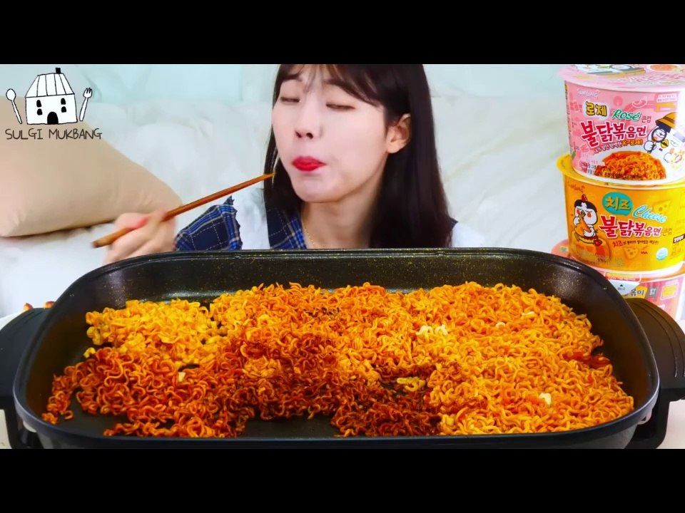ASMR MUKBANG | Fire spicy noodles party(Cream Carbonara, Cheese, Black bean, ROSE Tteokbokki ...