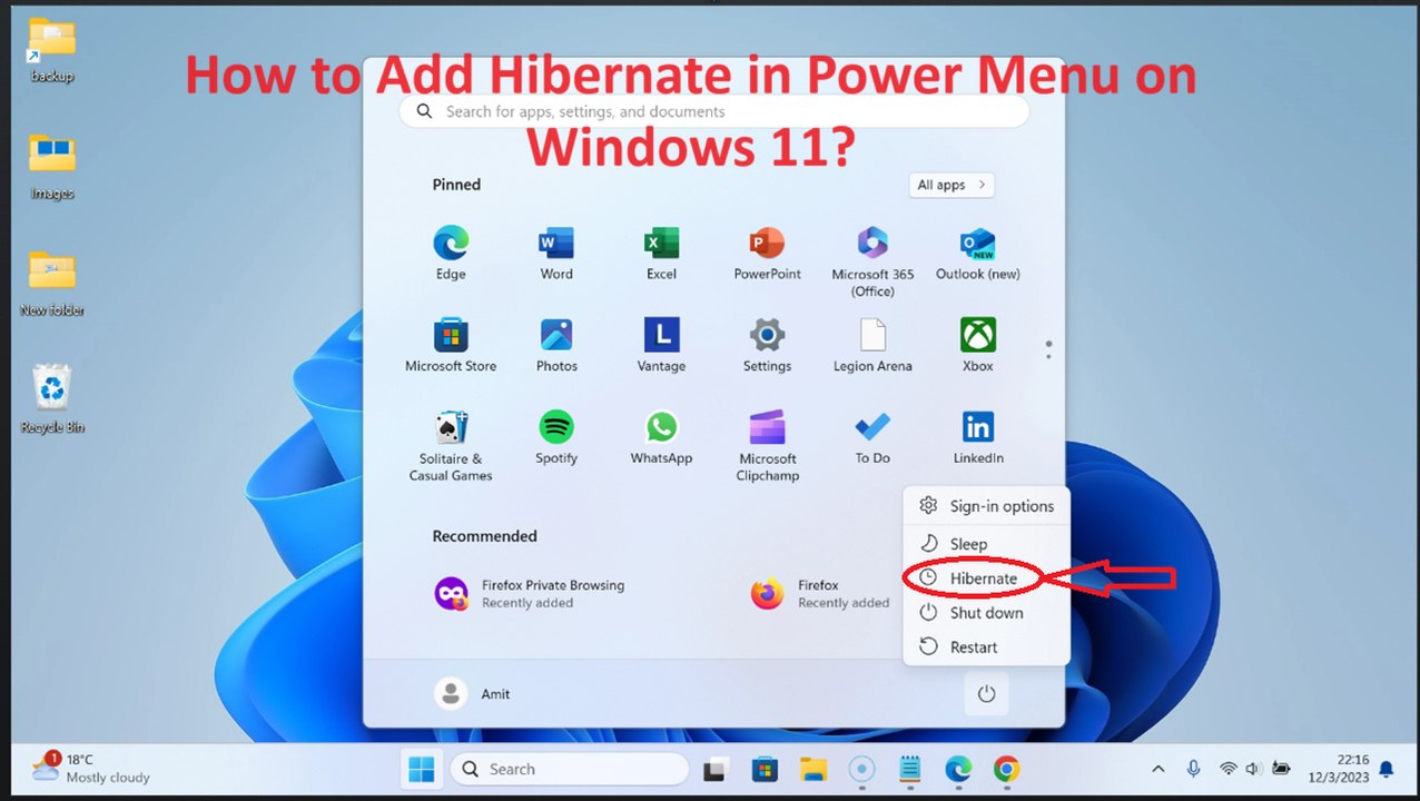 How to Add Hibernate in Power Menu on Windows 11? - video Dailymotion