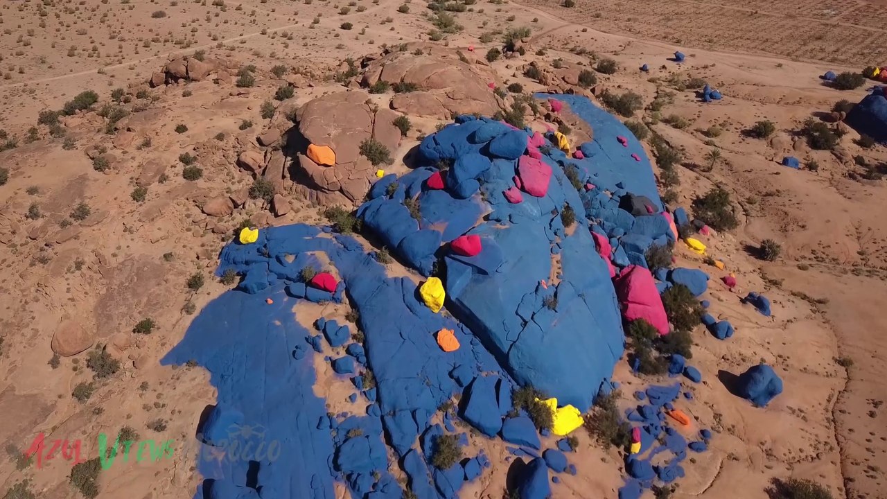 Tafraout Painted Rocks by Drone الصخور الملونة بتافراوت بالدرون - Vidéo ...