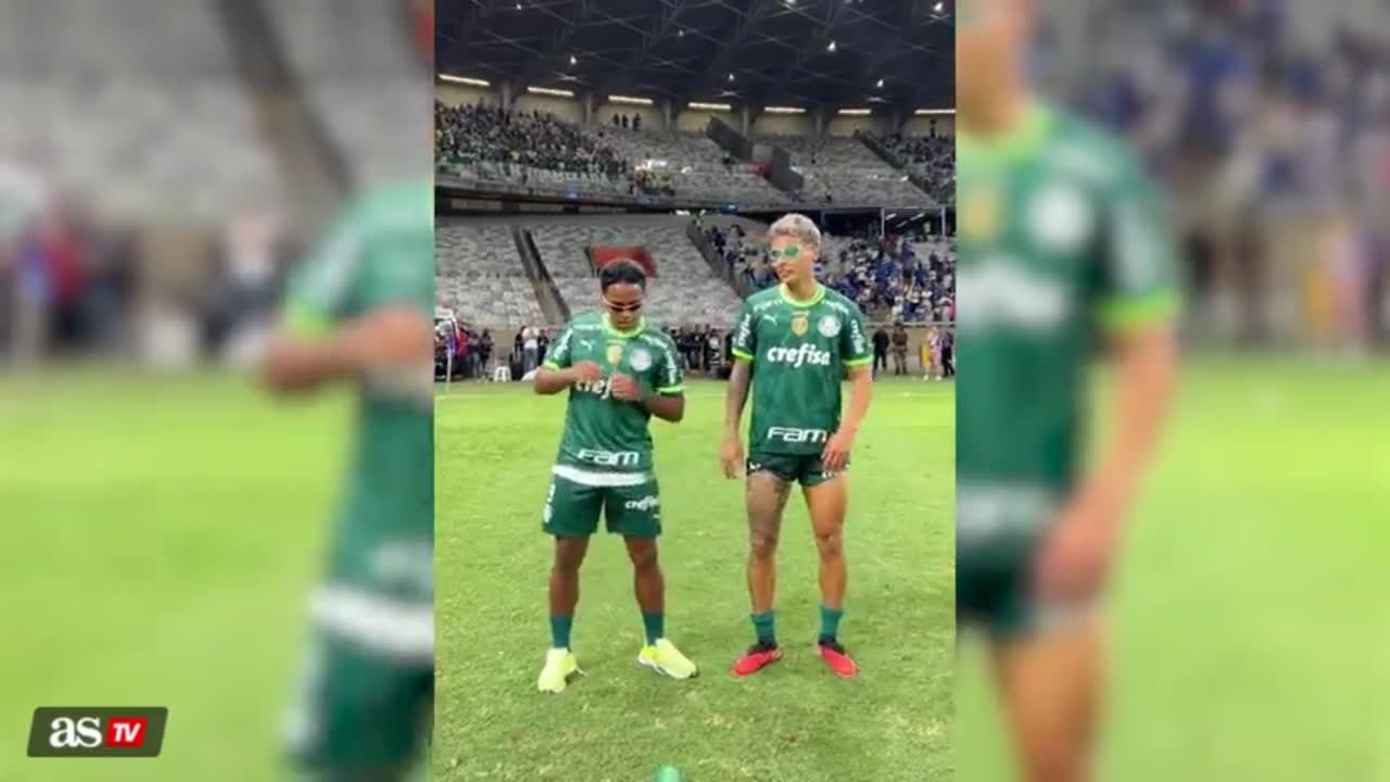 Watch the interesting dance that Endrick teaches Richard Ríos - Vídeo ...