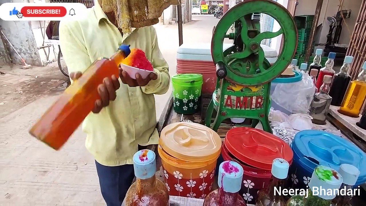 Ice Dish Making _ Gola _ Ahmedabad _ Neeraj Bhandari _ Summer Time ...