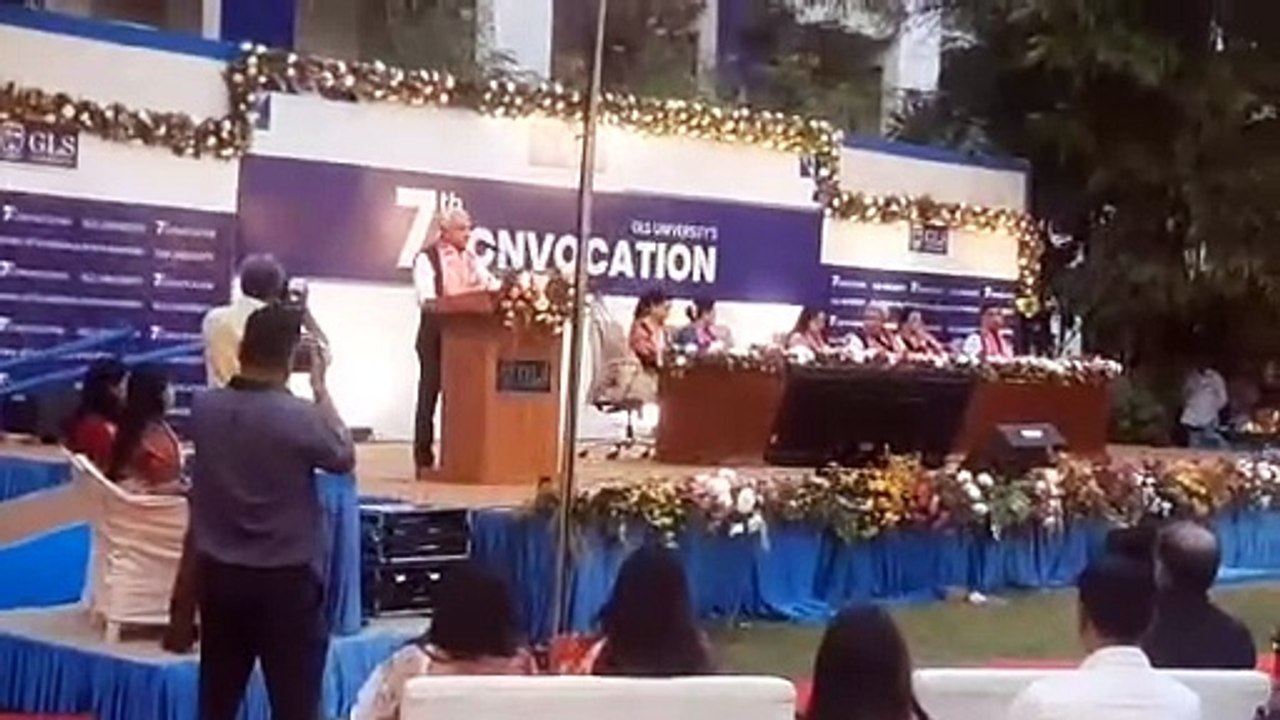 Sudhir Nanavati President GLS University's speech at GLS University 7th Convocation in Ahmedabad ...
