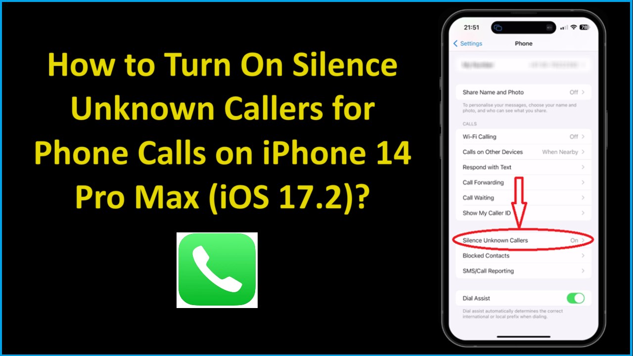 How to Turn On Silence Unknown Callers for Phone Calls on iPhone 14 Pro ...
