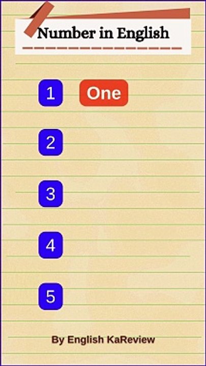 Angka dalam Bahasa Inggris 1-10 (Number in English) - Video Dailymotion