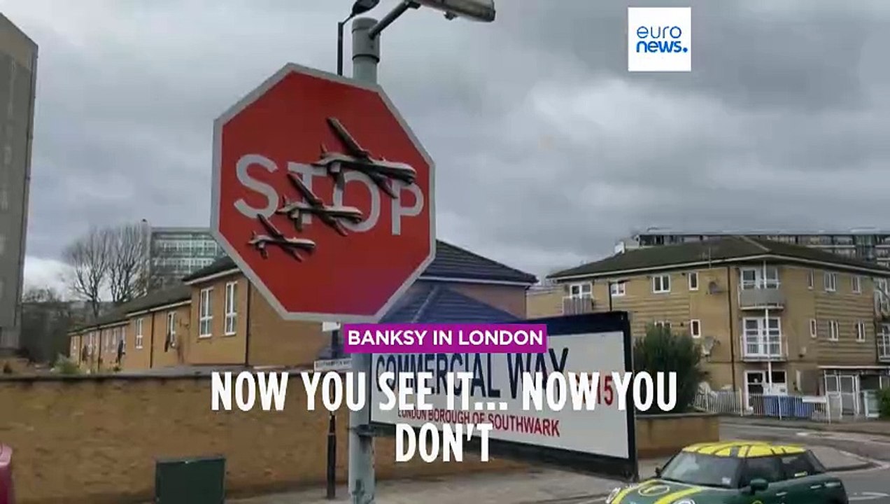 Banksy’s new anti-war artwork 'stolen' an hour after its unveiling ...