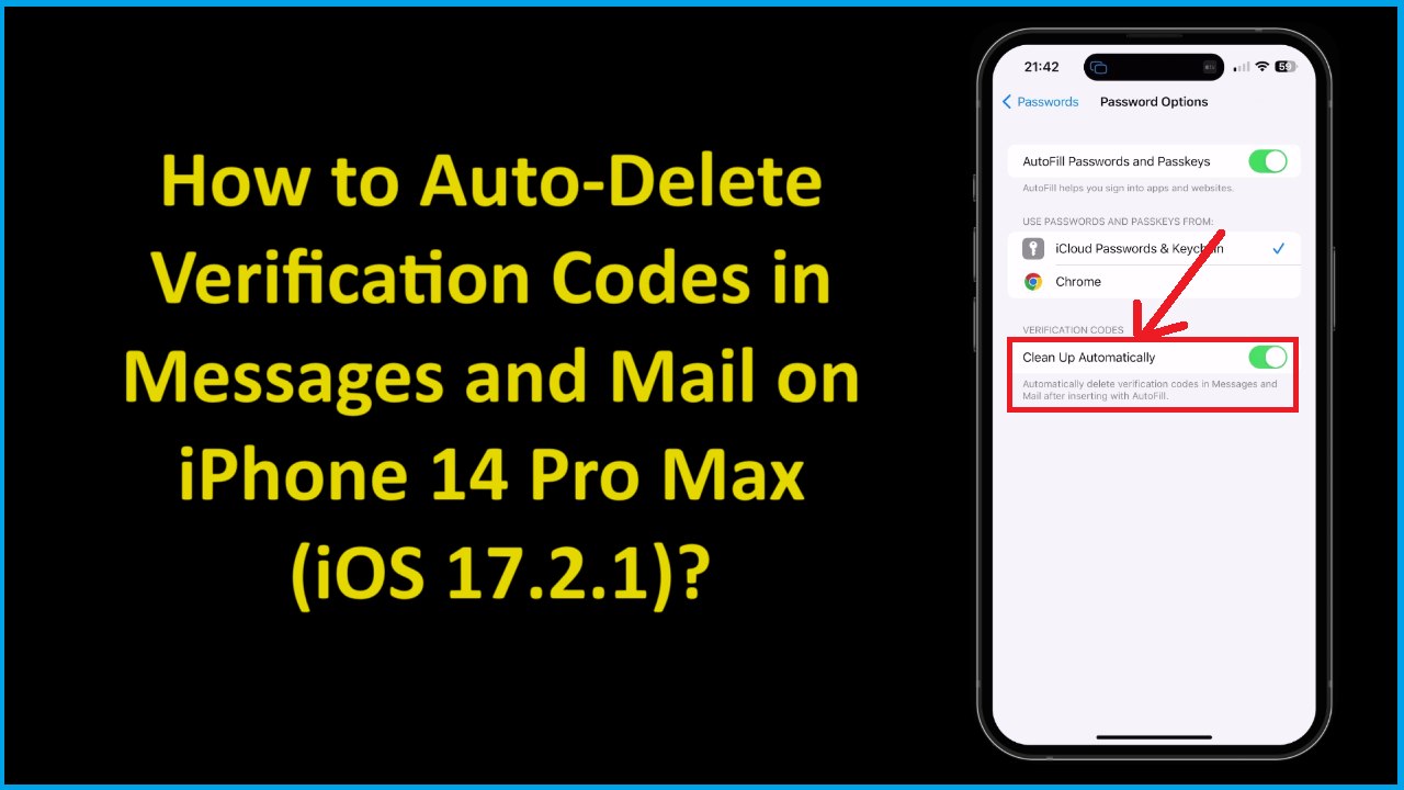How to Auto-Delete Verification Codes in Messages and Mail on iPhone 14 Pro Max (iOS 17.2.1 ...