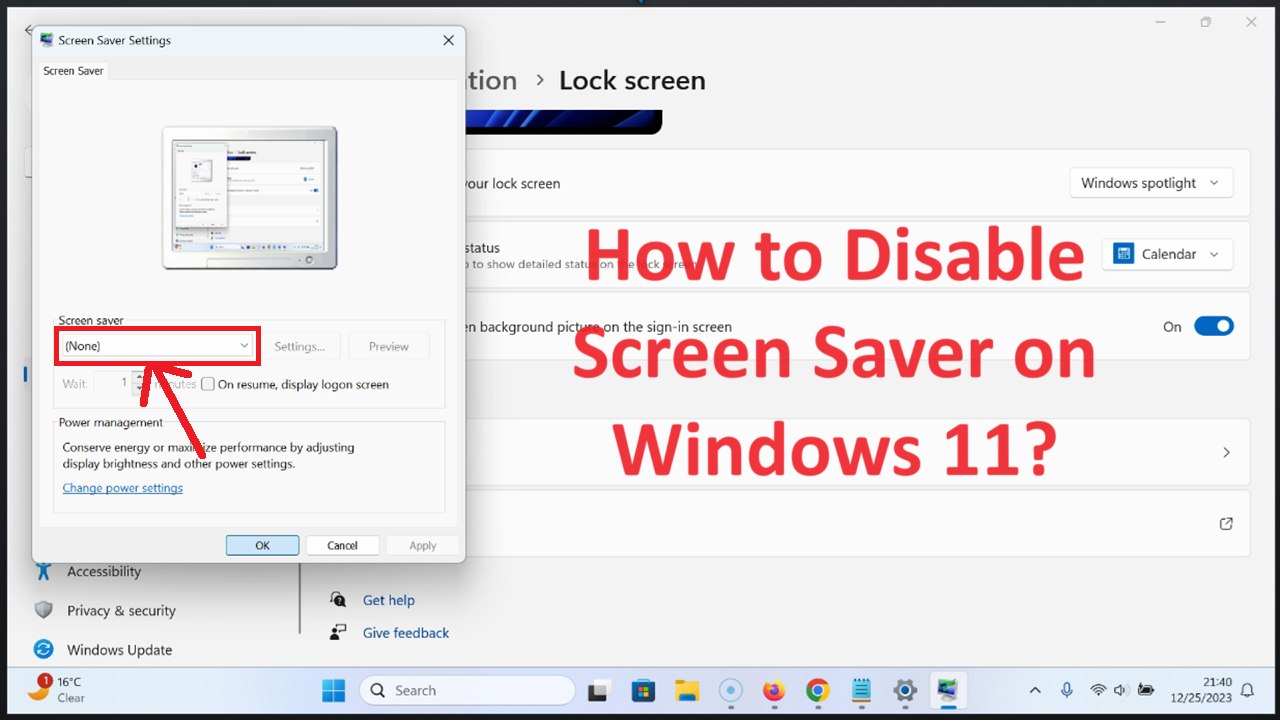 How to Disable Screen Saver on Windows 11? - video Dailymotion