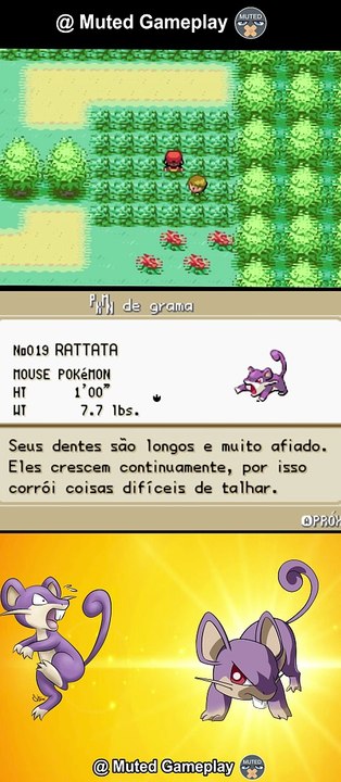 Kanto N° 019 Rattata National Pokédex Enciclopédia Pokémon FireRed and LeafGreen GBA #pokemon # ...