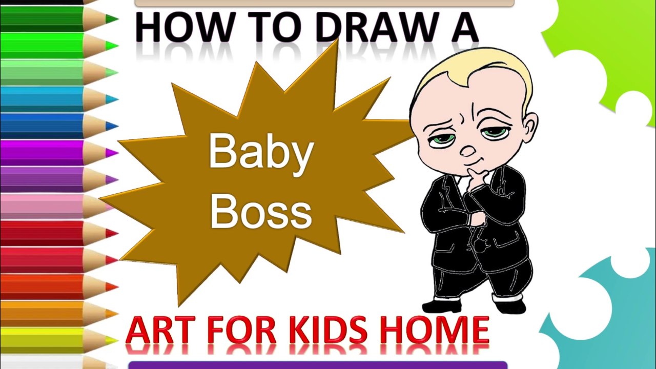 How to draw a Baby Boss | Easy Drawing for kids | Cartoon Character ...
