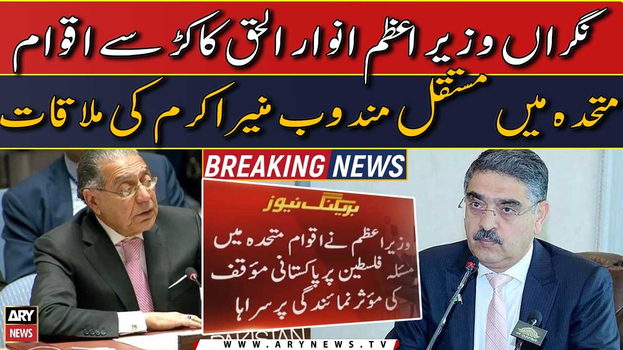 Permanent Representative to UN Munir Akram met Caretaker PM Anwar Ul ...