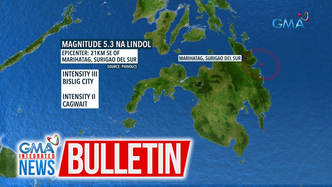 Niyanig ng 5.3 magnitude na lindol ang Marihatag, Surigao del Sur | GMA ...