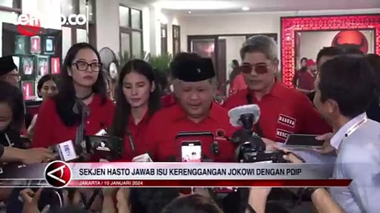Sekjen PDIP Hasto Jawab Isu Kerenggangan Jokowi dengan PDIP - video Dailymotion