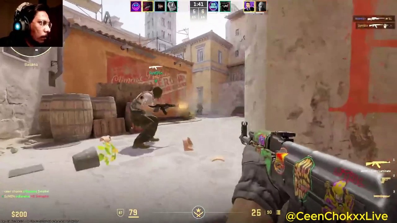 CS2 Clutch Round AK-47 T Side B Rush Inferno Against Legit Hacker ...