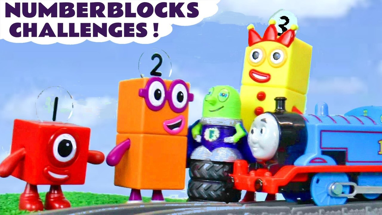 Numberblocks and Funlings Challenge Stories with Thomas Toy Trains ...