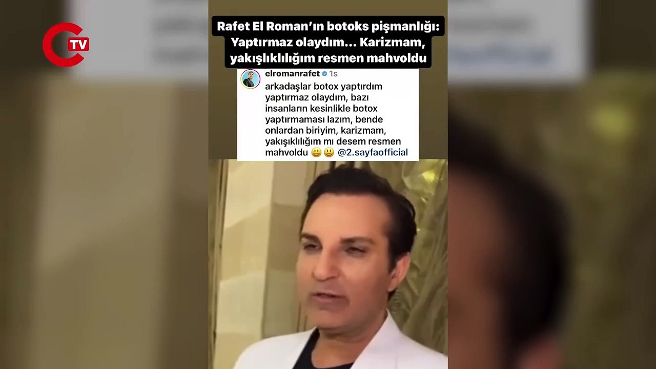 Rafet El Roman'ın botoks pişmanlığı: 'Yaptırmaz olaydım' - Dailymotion ...