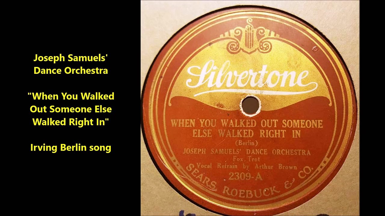 Joseph Samuels Dance Orchestra - When You Walked Out Someone Else Walked Right In - Vídeo ...