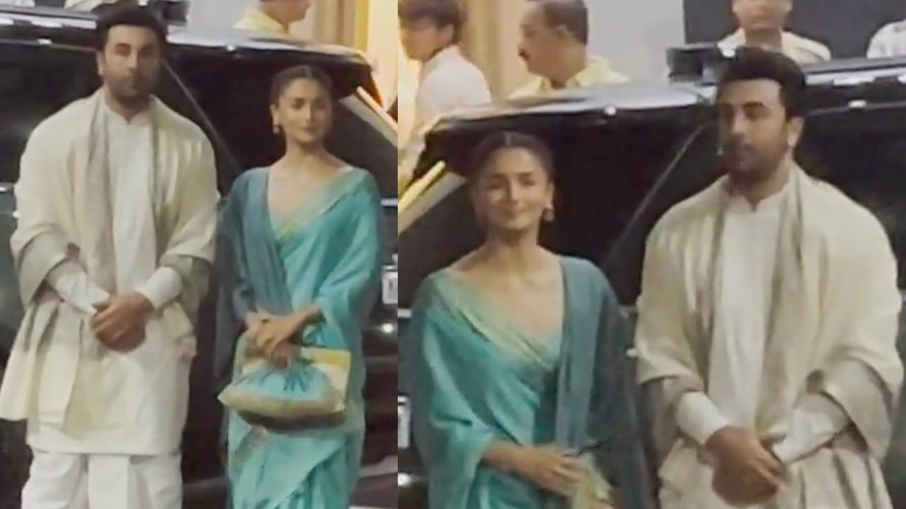 Alia Bhatt Looks Pretty in saree, Ranbir Kapoor wears Dhoti Kurta for Ayodhya inauguration ...