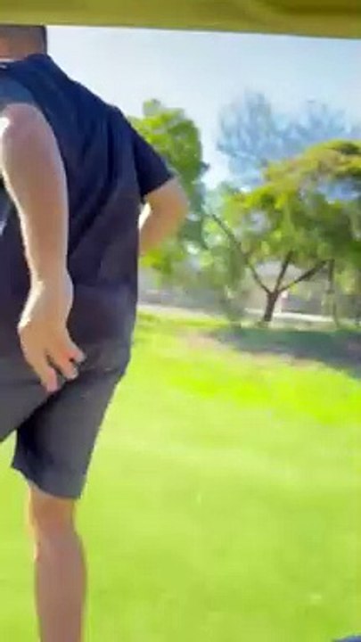 Alex Caldow reacts to scoring his second hole-in-one in four days ...