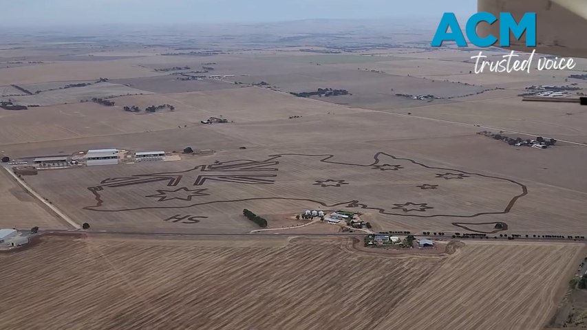 SA farmer creates giant Aussie flag using tractor | The Standard ...