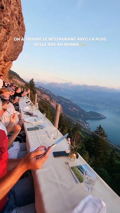 Le restaurant avec la plus belle vue au monde #suisse #voyage - Vidéo ...
