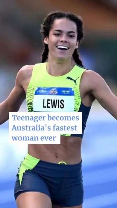 Teen sprinter Torrie Lewis breaks Australian 100m record - video ...