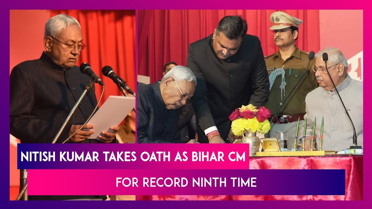 Nitish Kumar Takes Oath As Bihar CM For Record Ninth Time, Leaves INDIA Bloc To Join BJP-Led Nda ...