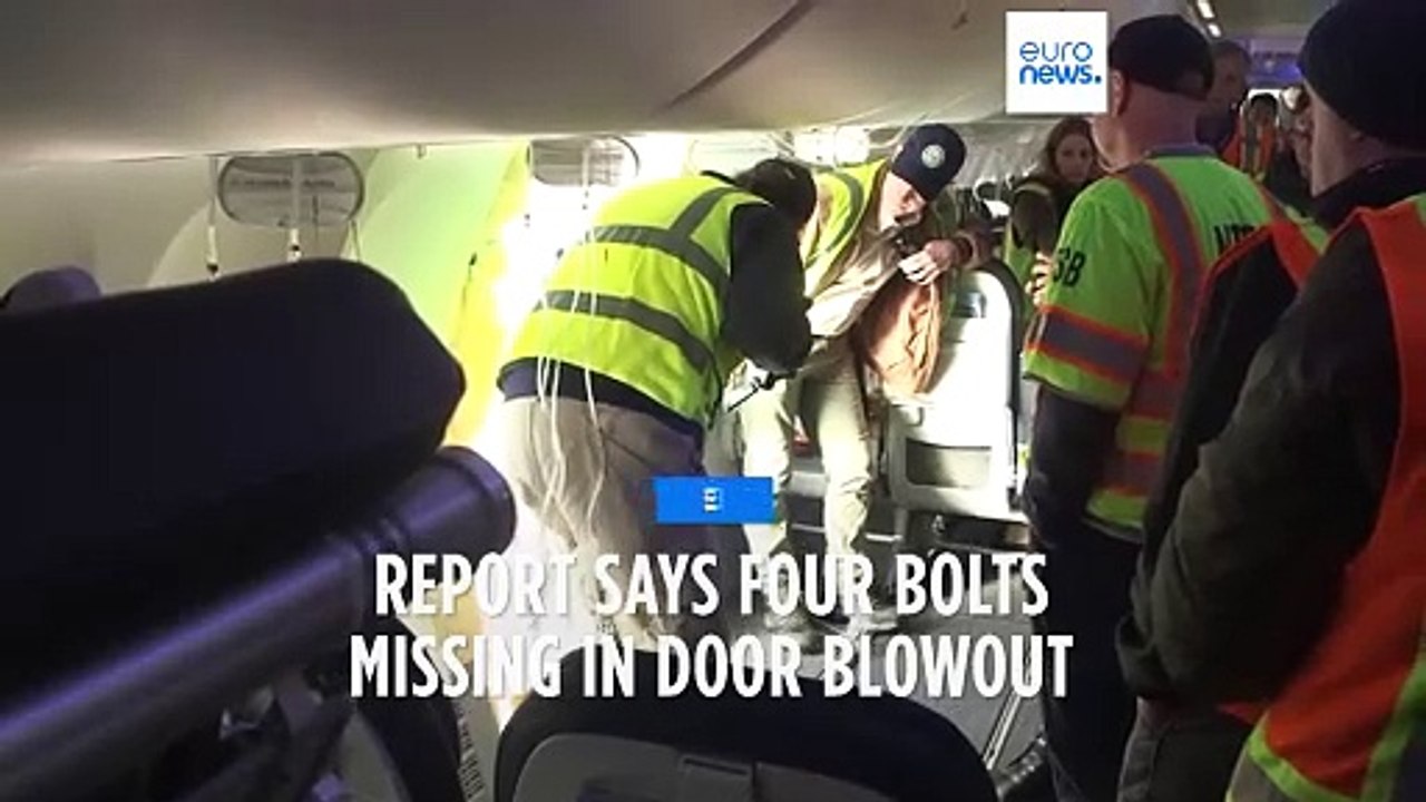 Boeing plane door missing bolts before blowout, says report - video ...