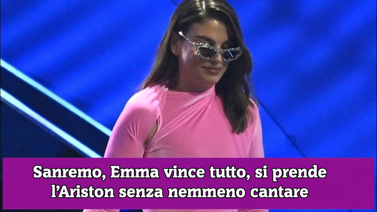 Sanremo, Emma vince tutto, si prende l’Ariston senza nemmeno cantare ...