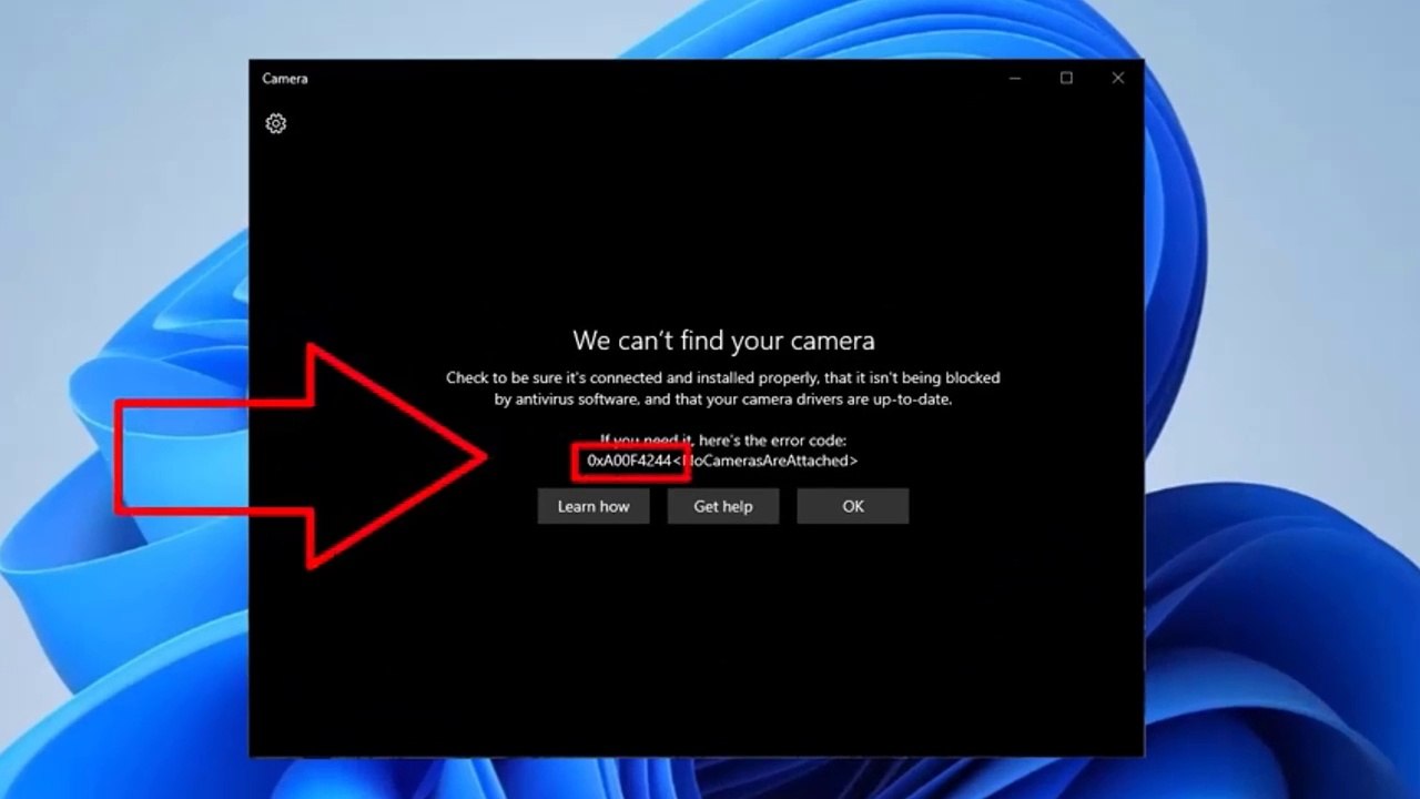 How To Fix We can't find your camera Error code 0xA00F4244 in Windows 11 / 10 - video Dailymotion