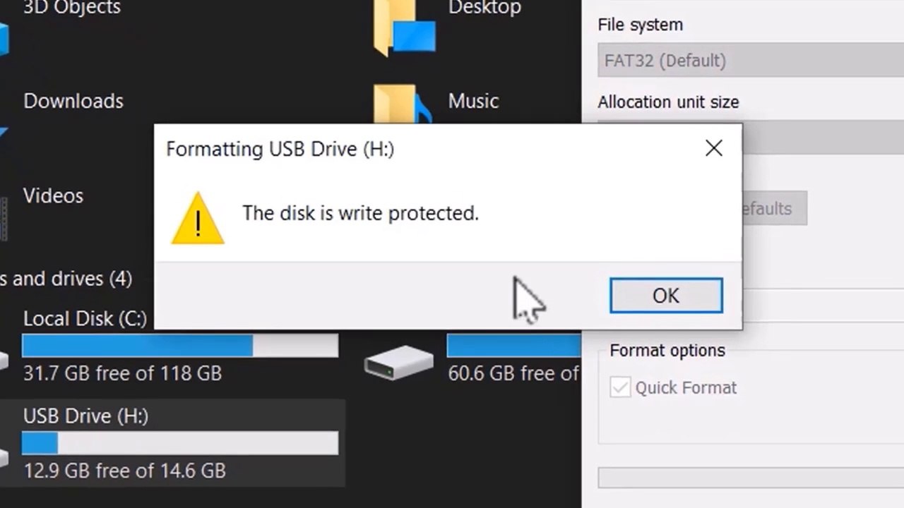 How To Fix The disk write is protected and Remove Write Protection from ...