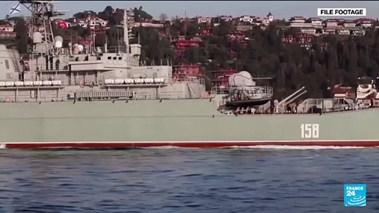 Ukrainian military says it sank a Russian landing ship in the Black Sea ...