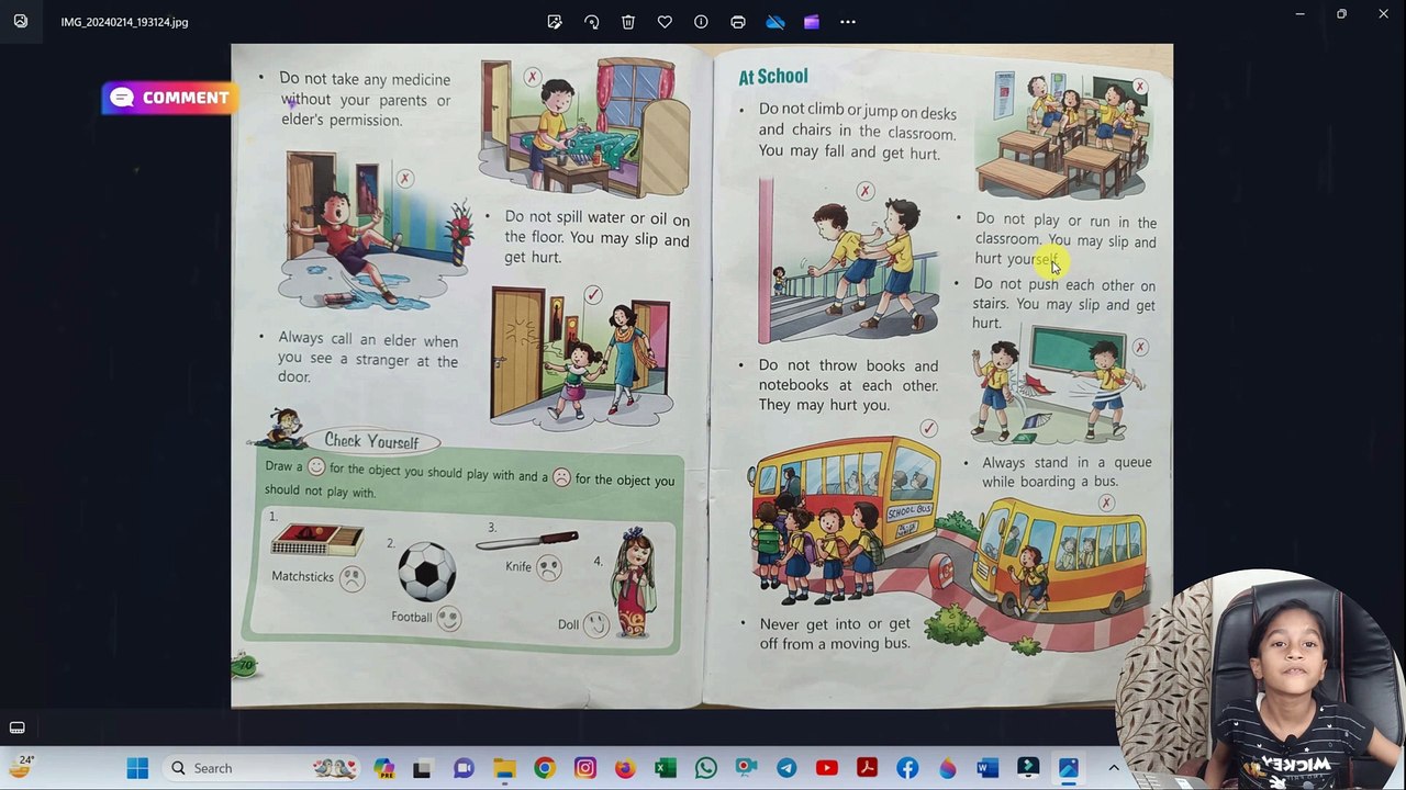 safety rules for class 1 chapter 9 | safety rules poem class 1 | safety ...