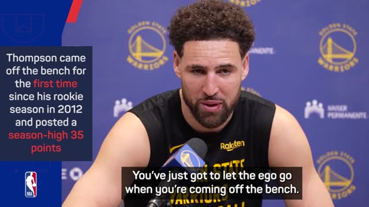 Warriors star Thompson reacts to being benched for first time since ...
