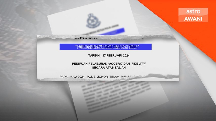 Warga emas rugi RM1.67 juta ditipu labur Accerx, Fidelity | Astro Awani