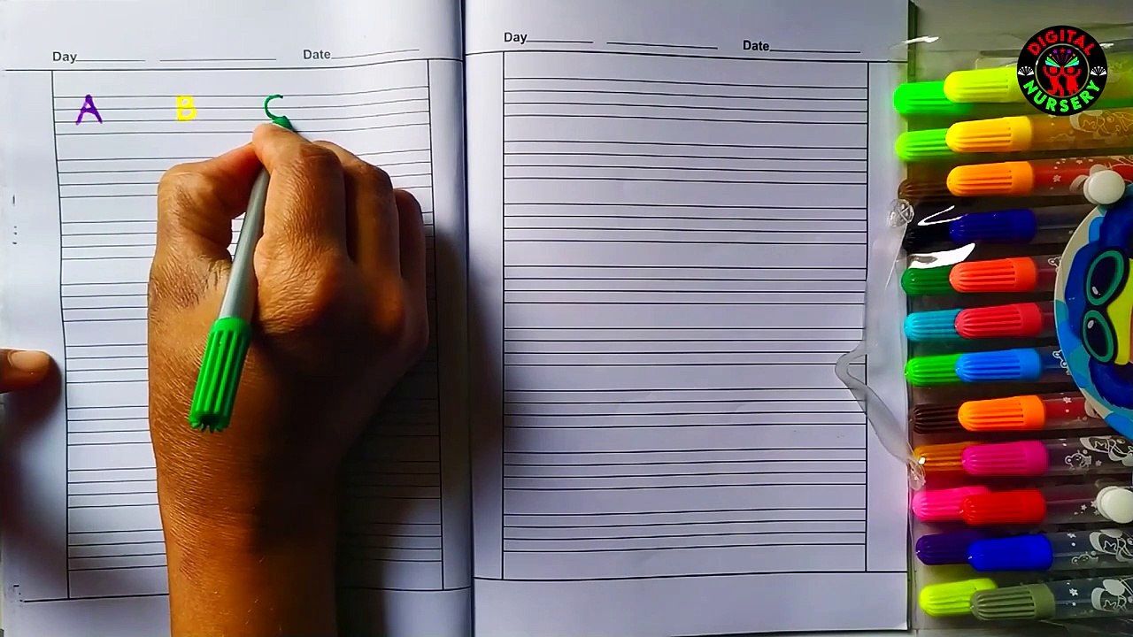 Writing Capital Letters Alphabet For Children _ English Alphabets A to ...