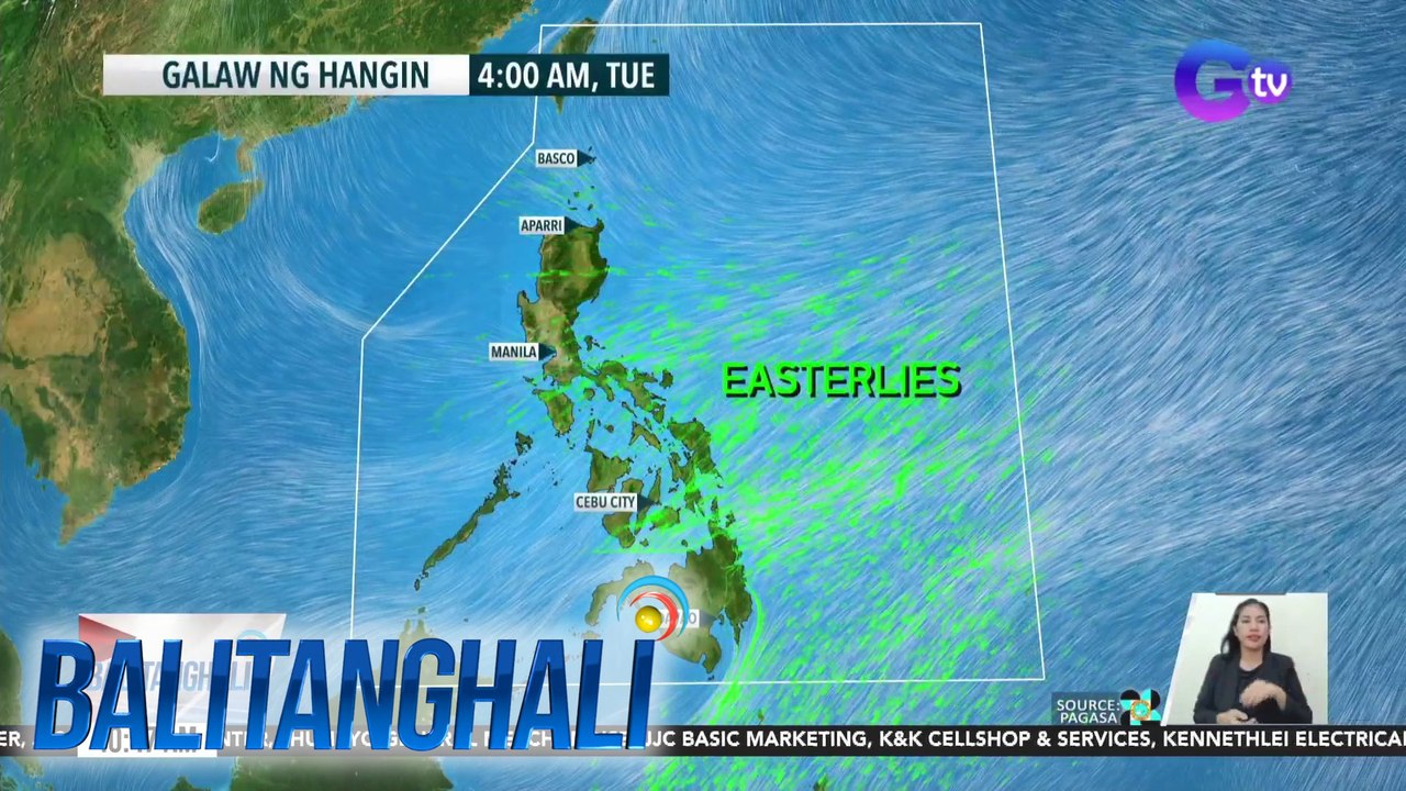 Kalat-kalat na pag-ulan at thunderstorms, asahan sa silangang bahagi ng ...