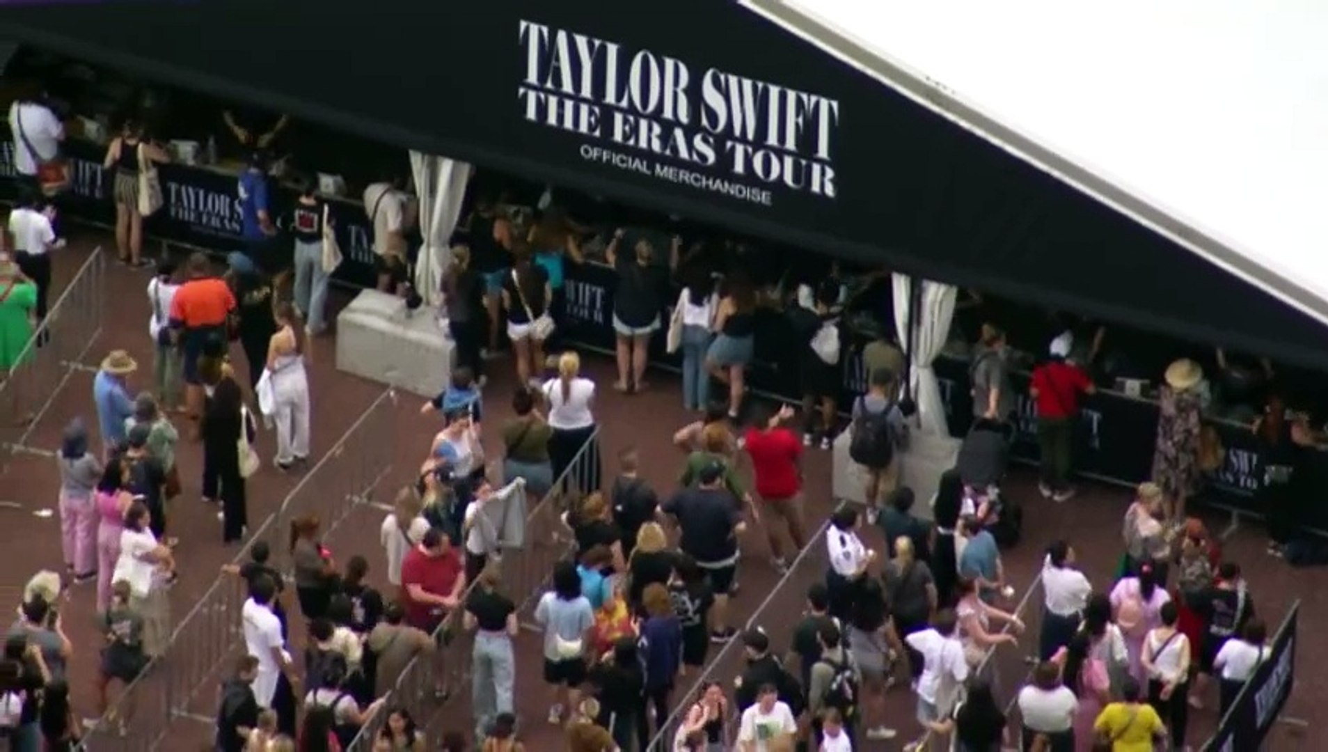 Fans queue for merchandise days before Sydney concerts