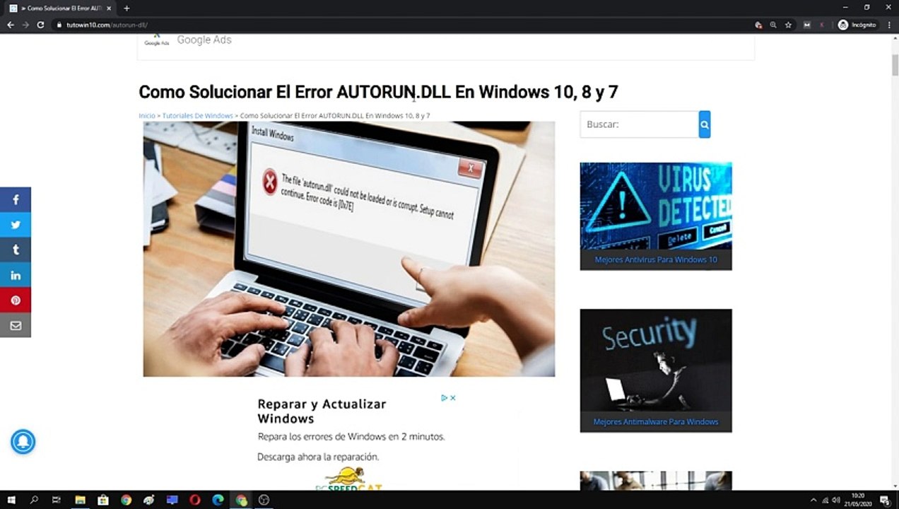 Como SOLUCIONAR el ERROR AUTORUN.DLL en WINDOWS 10/8/7 (FÁCIL y RÁPIDO ...