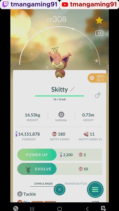 Pokémon GO-Evolving Shiny Skitty - video Dailymotion