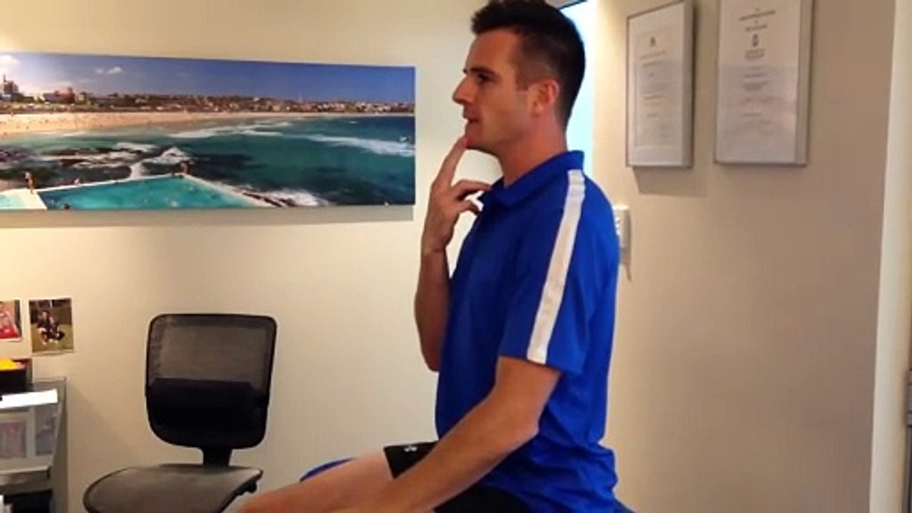 Chin tucks (retraction) for neck pain and spine posture _ Feat. Tim ...