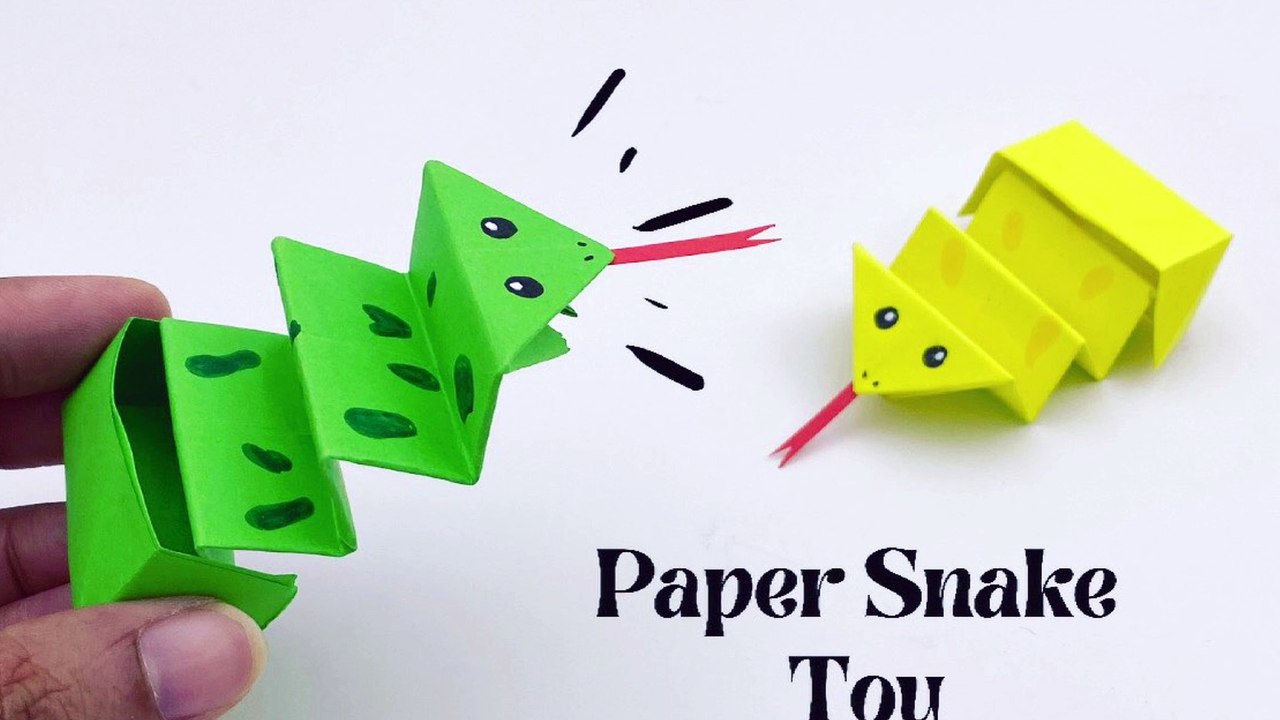 Paper Snake Craft / How to Make Snake With Paper At Home / Paper Craft ...