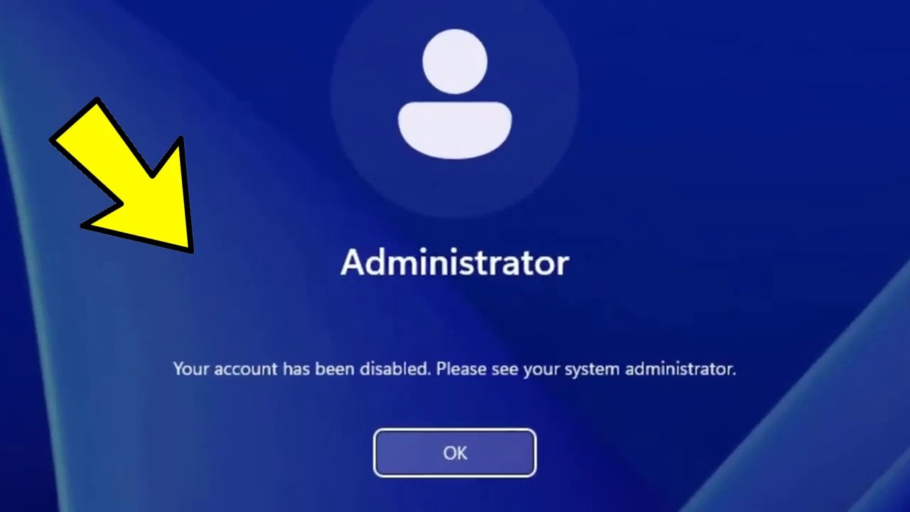 Your account has been disabled Please see your system administrator in ...