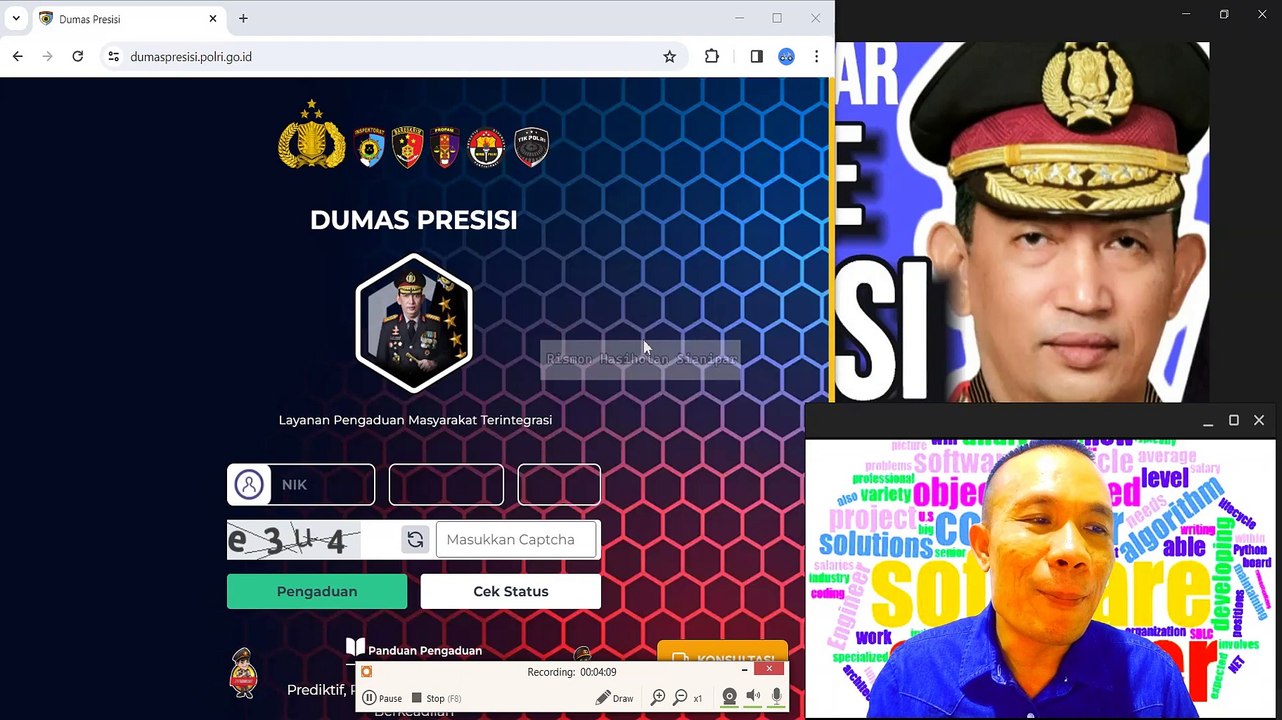 RISMON SIANIPAR MELAPOR KE DUMAS PRESISI POLRI TERKAIT REKAYASA VIDEO ...