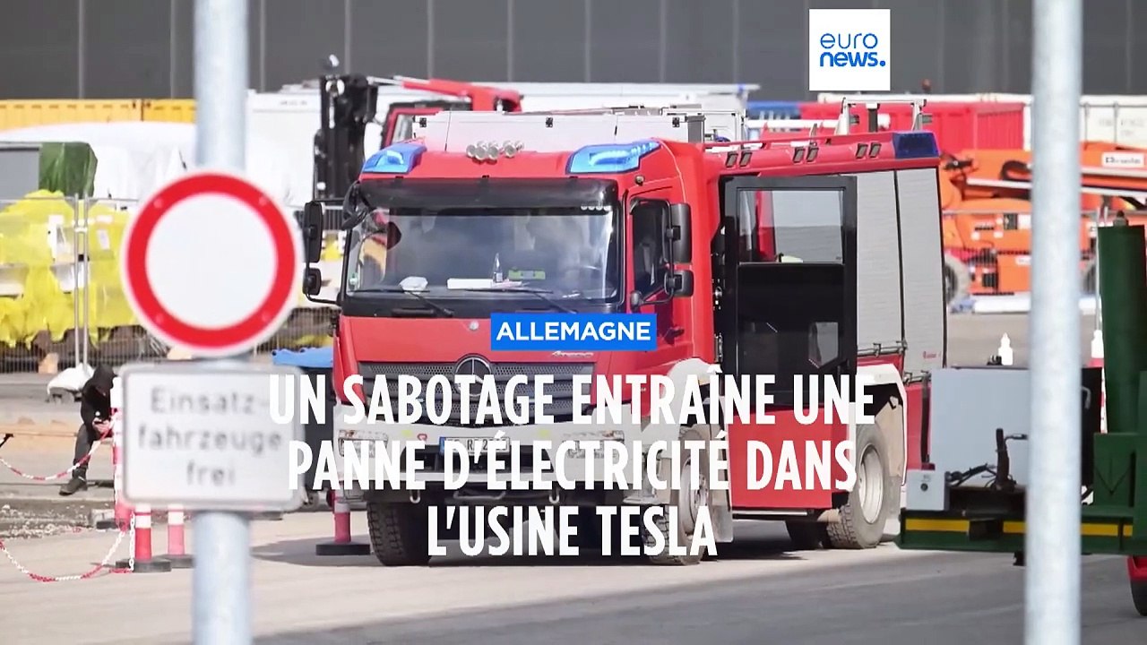 Allemagne : un sabotage prive l'usine Tesla d'électricité - Vidéo ...