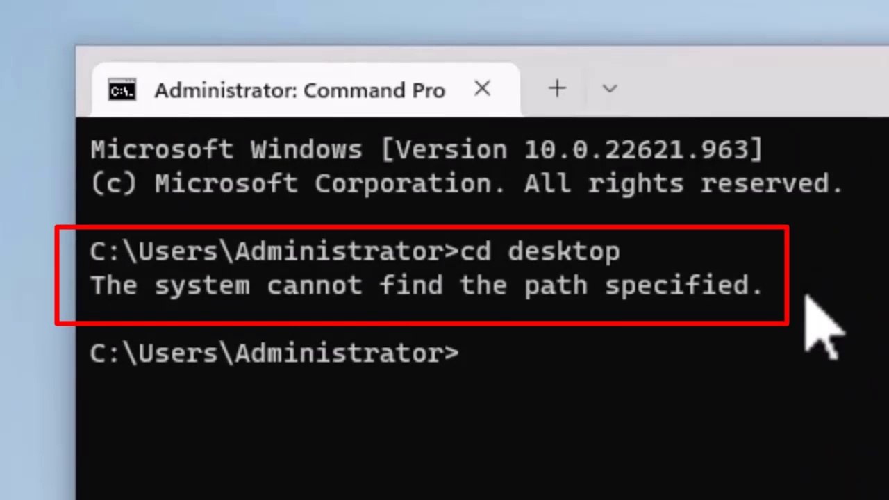 How To Fix the system cannot find the path specified In Windows 11 cd desktop Command Prompt ...